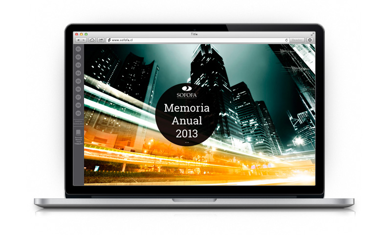 Memoria Anual Digital Sofofa 2013 | Elizabeth Vargas Barham. Diseñadora en Comunicación Visual