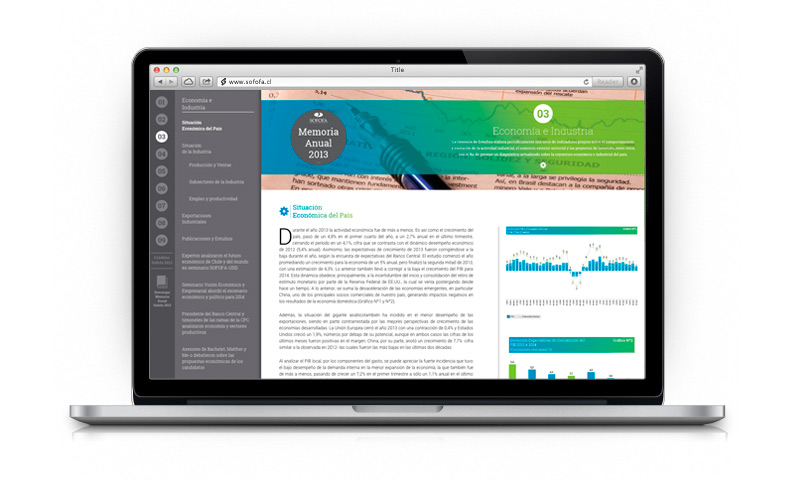 Memoria Anual Digital Sofofa 2013 | Elizabeth Vargas Barham. Diseñadora en Comunicación Visual